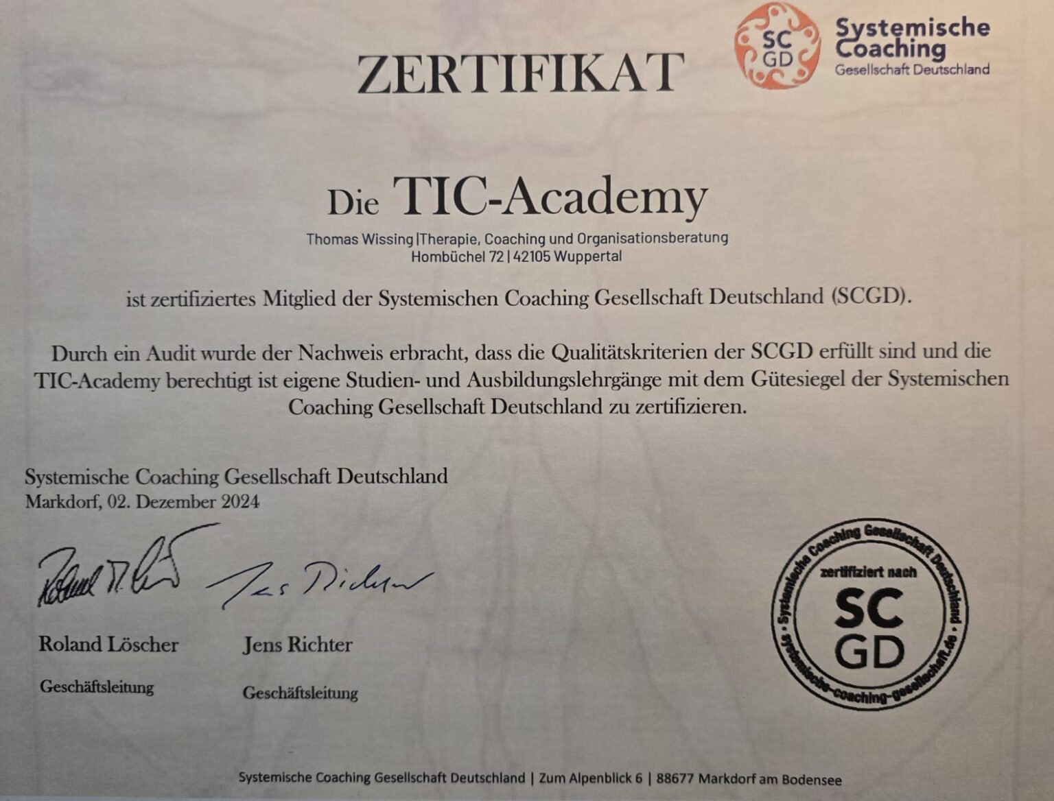 Ausbildung – TIC Academy